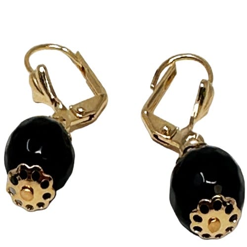 Azabache Gold Filled Earring - Sentir Cubano
