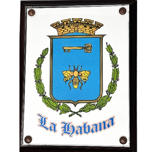 La Habana Coat of Arms Wall Plaque 7" X 9" - Sentir Cubano