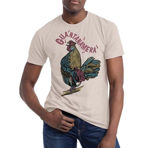 Guantanamera Cuban Rooster T Shirt. - Sentir Cubano
